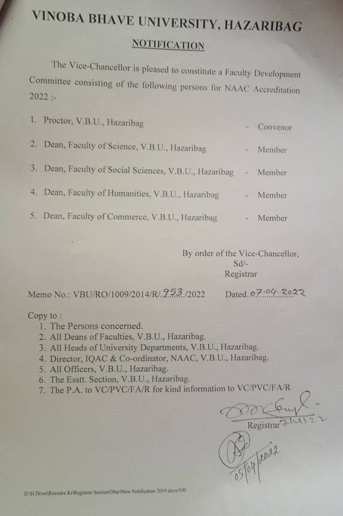 Vinoba Bhave University, Hazaribag